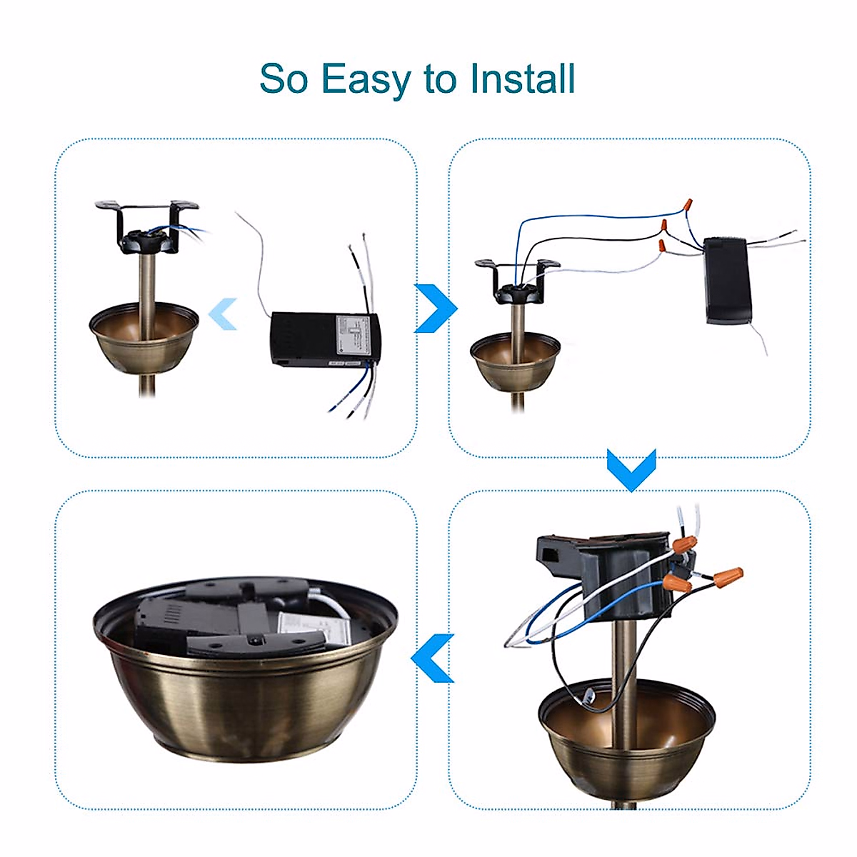 Universal Ceiling Fan Remote Control Kit, 3-in-1 Ceiling Fan Light Timing & Speed Remote, for Hunter/Harbor Breeze/Westinghouse/Honeywell/Other Ceiling Fan lamp