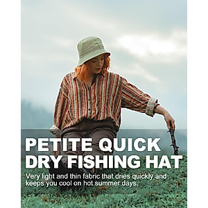 Zylioo UV Protection Fishing Hat for Small Heads,Adjustable Water Resistant Bucket Hat,Summer Outdoor Hiking Sun Hat