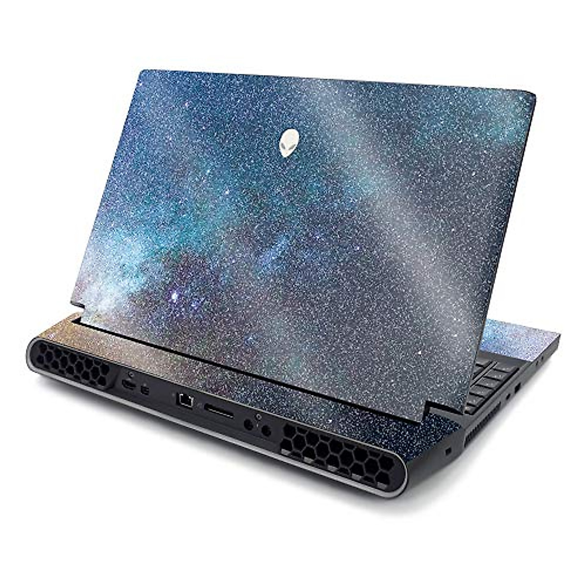 MightySkins Glossy Glitter Skin Compatible with Alienware Area-51M 17" (2019) - Astro Sky | Protective, Durable High-Gloss Glitter Finish | Easy to Apply, Remove, and Change Styles | Made in The USA