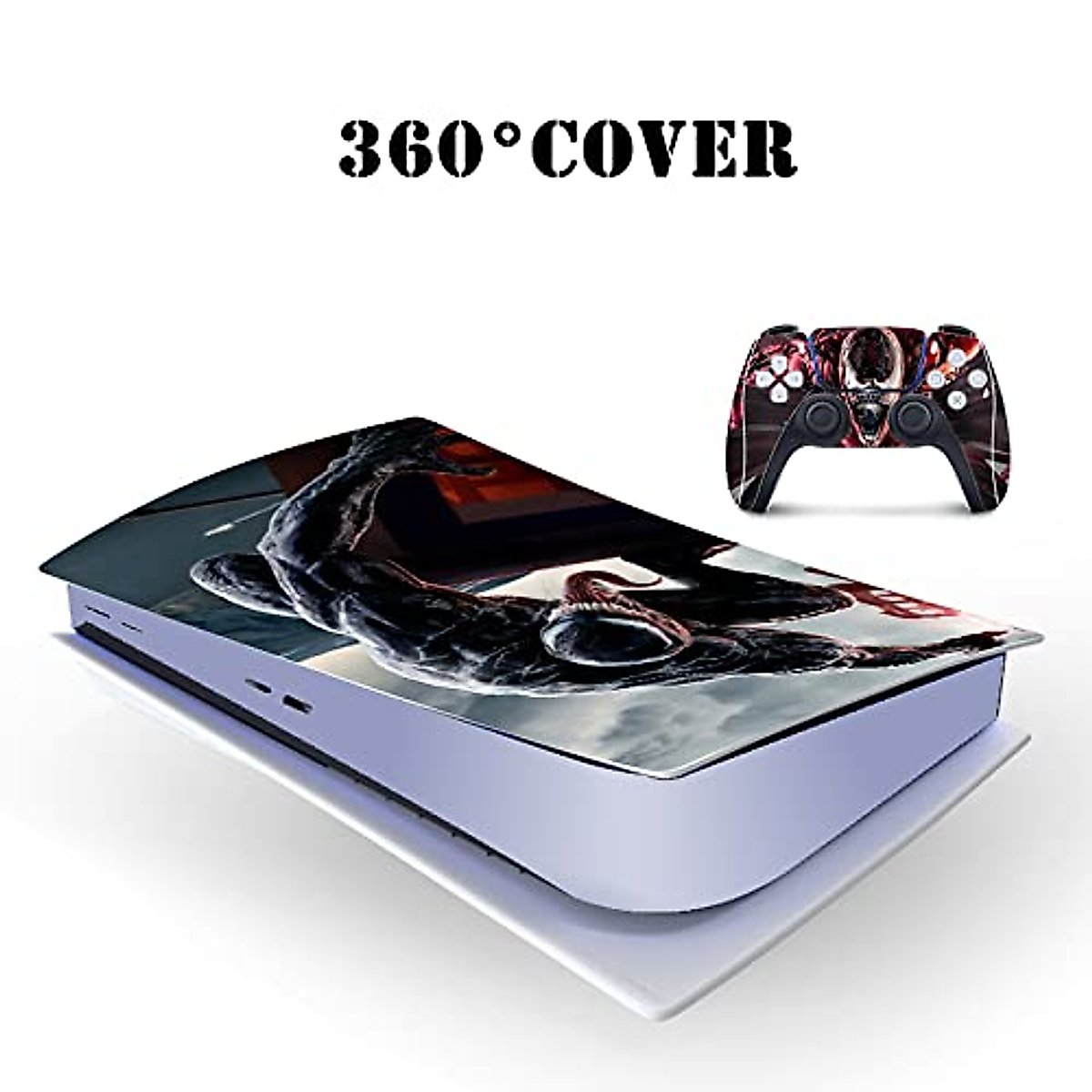 Skins for PS5 Console and Controller Digital Edition,Stickers and Wraps for Playstation5 Console and Cotrolloers Digital Version，Durable Scratch ，Resistant Bubble-Free,Model B