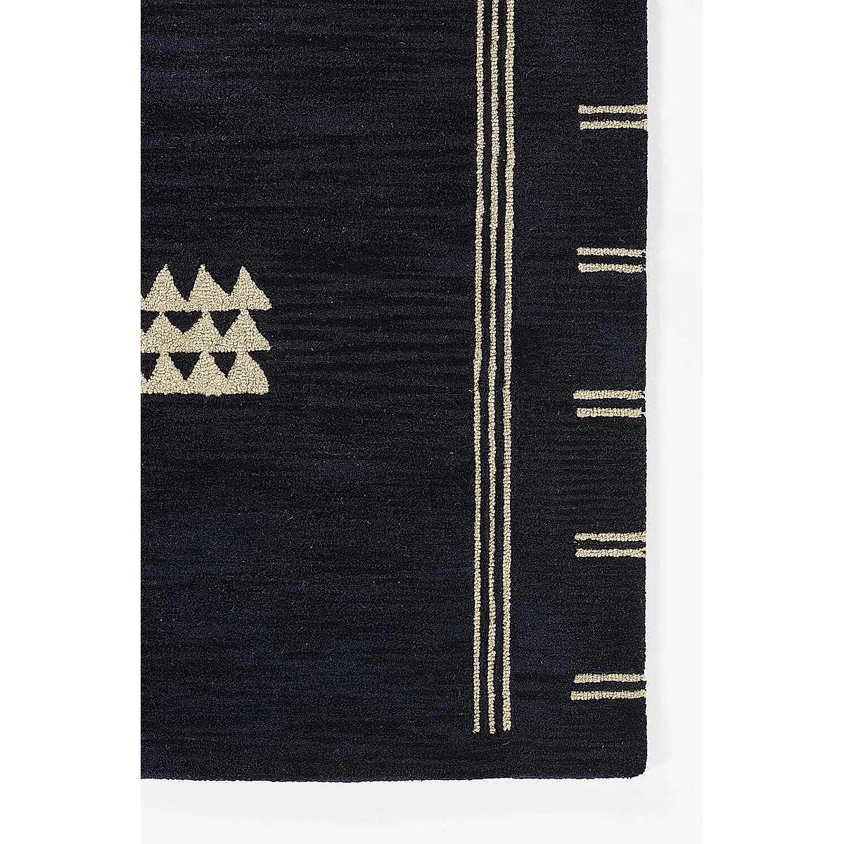 Momeni Simba Wool Hand Tufted Contemporary Indoor Area Rug, Navy, 5' X 8'