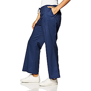 Scrubs for Women Workwear Core Stretch Drawstring Cargo Scrub Pants Plus Size 4044P, 2XL Petite, Navy
