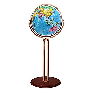 Globe Large Size World,42Cm Universal Vintage Earth Hd Floor-Standing Home Office Decoration Ornament