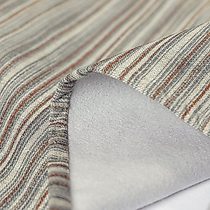 OWENIE 100% Blackout Curtain 2 Panels Set 63 Inches Long, Thermal Insulated Warm Linen Blend Grommet Blackout Window Treatment, Printed Striped Window Curtains for Bedroom, 42" Wx63 L