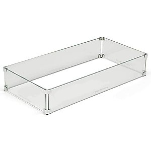 Hearth Products Controls HPC Fire Rectangle Fire Pit Glass Wind Guard (WG43X15-L), 43x15-Inch