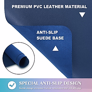 Non-Slip Desk Mat, Desk Pad, Desk Blotter, Desktop Mat for Desk, Large Desk Protector Mat, Office Computer and Laptop Mat for Desk, Writing Mat (31.5"x15.7", Dark Blue)
