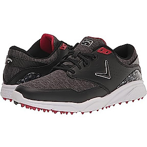 Callaway Men's Coronado V3 Sl Golf Shoe, Black/Red, 12 Wide