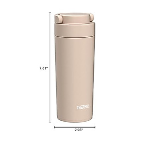 Thermos JOV-420 CL Vacuum Insulated Portable Tumbler with Carry Handle, 14.2 fl oz (420 ml), Cafe Latte