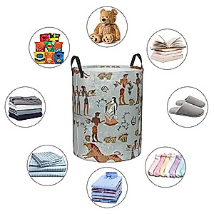TIXYFAN Ancient Greece murals Mythology Old Laundry Hamper with Handle Laundry Basket Foldable Durable Clothes Hamper Laundry Bag Toy bin for Bathroom Bedroom Dorm Travel