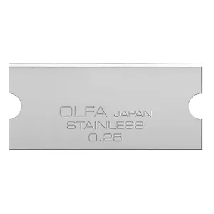 OLFA 40mm Stainless Steel Razor Scraper Blades, 6 Blades (GSB-2S/6B) - 40mm Heavy Duty Replacement Razor Scraper Blades for Glass, Roofing, Paint, Floors, Fits Most 40mm Scrapers
