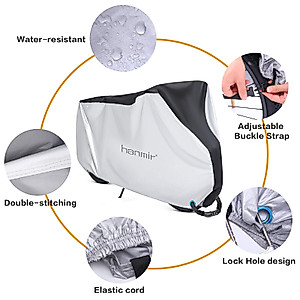 Bike Cover,Waterproof Outdoor Bicycle Cover Anti Dust Rain Snow UV, Bike Rain Cover for Mountain, Road & Heavy Duty Bikes with Lock Holes & Storage Bag