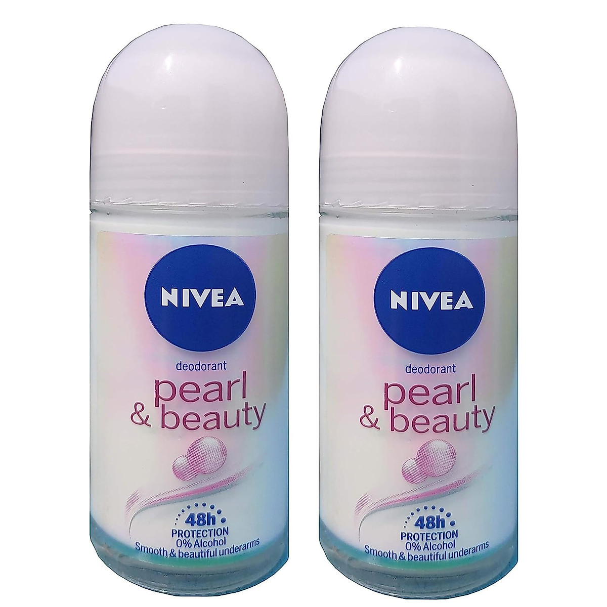 Nivea Pearl Beauty Roll On For Women, 50Ml (Pack Of 2)