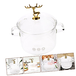 Soup Pot Glass Pot for Kitchen Cooking Pot Household Glass Pot for Cooking Home Stove Pot Stew Pot Noodle Pot Heat Resistant Glass Pot Home Glass Pot Kitchen Stockpot Kitchenware