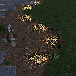 EKQ 8 Pack Small Solar Garden Lights Outdoor Waterproof Decorative Solar Pathway Landscape Lights for Patio Yard Path Backyard Walkway Sidewalk Driveway Decor (8 Pack, Black)