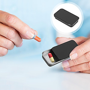 MAGICLULU 12pcs Rectangular Metal Tins Small Iron Boxes with Lids Mini Metal Boxes Containers Storage Case for Candies Jewelry Storage (Black)