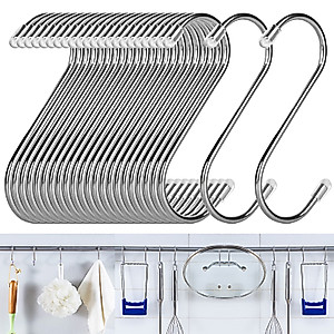 ACXFOND 100Pcs S Hooks for Hanging 3.5 Inch S Shaped Hanging Hooks Heavy Duty S Hooks Metal Hooks for Hanging Kitchen Utensils, Plants, Pot, Pan, Cups, Towels