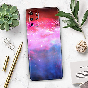 DesignSkinz Vivid Pink and Blue Space Protective Vinyl Decal Wrap Skin Cover Compatible with The Samsung Galaxy S20 (Screen Trim & Back Glass Skin)