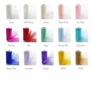 6 Shimmer Tulle Fabric Roll For Crafts, Wedding, Pary Decorations, Gifts - Purple 25 Yards SH Purple Shimmer