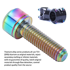 BuyWeek Bike Stem Bolts, 6pcs M5x18mm Bicycle Handlebar Stem Fixing Screws with Gaskets for Mountain Bike Road Bike