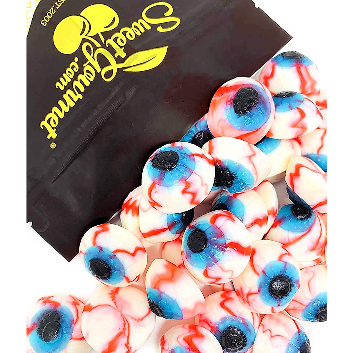 SweetGourmet Eyeballs Strawberry Gummy Halloween Candy Bulk, 1 Pound