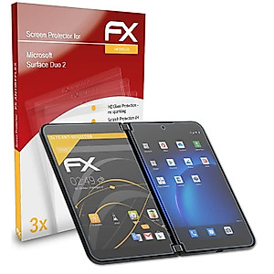 atFoliX Screen Protector compatible with Microsoft Surface Duo 2 Screen Protection Film, anti-reflective and shock-absorbing FX Protector Film (Set of 3)