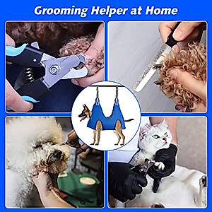 ATESON Pet Grooming Hammock for XL Large Dogs with Nail Clippers/Nail Trimmers/Grooming Scissors, Dog Grooming Harness for Nail Trimming, Pet Grooming Sling Helper, XL for X-Large Dogs