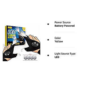 Gifts for Men , LED Flashlight Gloves, Cool Gadgets Christmas Stocking Stuffers Unique Birthday Gifts for Dad Boyfriend Husband Him, Light Gloves Tool for Camping Fishing Car Repairing Hiking