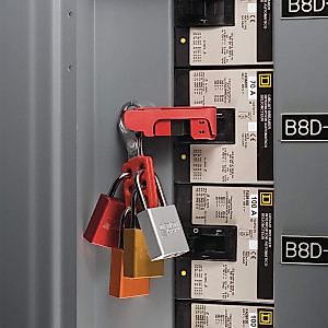Master Lock 417 Lockout Tagout Safety Hasp,Red