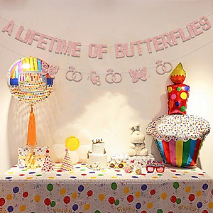 Rose Gold Glitter Butterfly Themed Bridal Shower Party Decorations, A Lifetime Of Butterflies Banner, Butterflies Bachelorette Decoration, Butterfly Theme Engagement Wedding Bachelorette Party Supplies