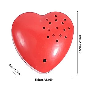 Heart Voice Box, Heart Shaped Voice Recorder for Stuffed Animals, Mini Recorder for Plush Toys with Programmable Sound Button for 30 Seconds Recording