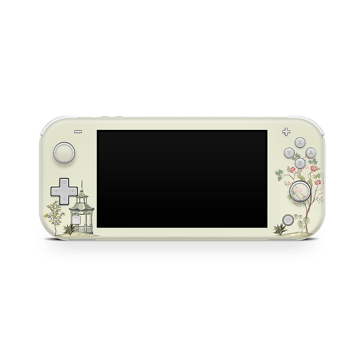 TACKY DESIGN Kawaii Decal Skin Compatible with Nintendo Switch Lite, Japanese Cherry Blossom Beige Color Skin for Nintendo Switch Lite Cover, Premium 3M Vinyl Full Wrap Decal