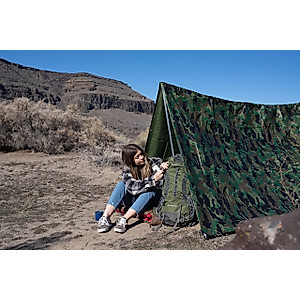 Stansport Medium-Duty Rip-Stop Tarp 10' x 12' - Green Camo (T-1012-C)