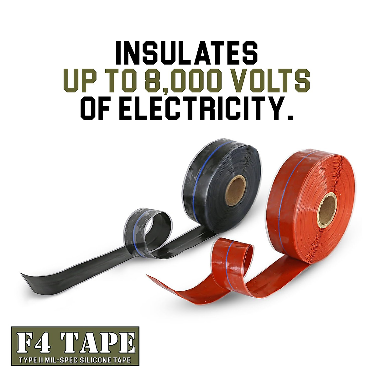 Bond It F4 Emergency Self-Fusing Silicone Tape, Repair Plumbing Pipe & Radiator Hose Leak, Electrical Insulation, Permanent Bonding, Waterproof, 1" x 36' x 20mil, Red