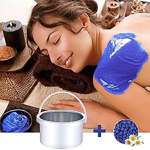 Hard Wax Beads, Professional Wax Beads for Hair Removal 400g Hair Wax with 10 Pcs Wood Sticks for Full Body Brazilian Bikini Face Legs Eyebrow Painless at Home for Woman Men