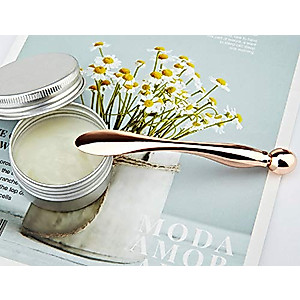 Lisapack 2PCS Metal Eye Cream Applicator Wand Stick, Massager Tool for Facial Massage, Reduce Puffiness (Rose Gold)