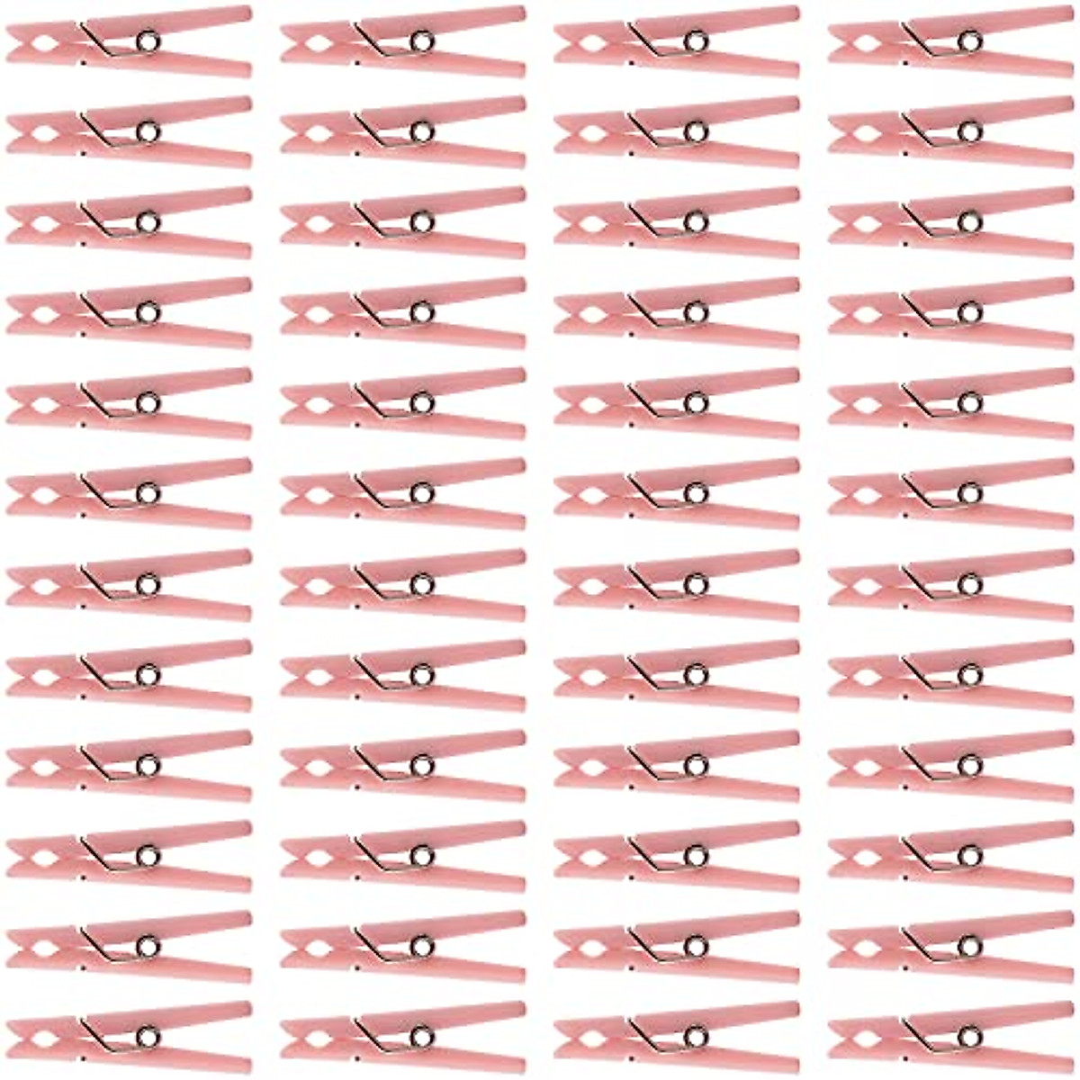 50 PCS Small Transparent Plastic Tool Paper Clips Clothespins Clip Clothing Line Clip Photo Clips 1.4 x 0.25 Inch Mini Clothespins Baby Shower Clothing Pins Plastic Small Clips for Party (Pink)