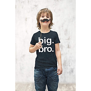 Big Brother Shirt, Big bro Shirt, Big Brother Announcement Shirt, Big Brother t Shirt Toddler (Charcoal Black, 18 Months)