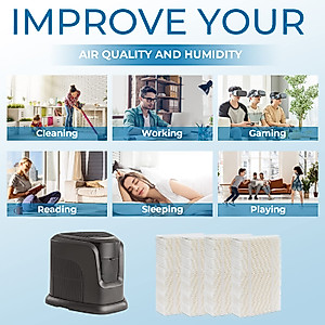 Pokin Humidifier Filter HDC411 Compatible with AIRCARE Essick Air HDC411 Emerson MoistAIR HD1205 HD12050 HD1211 HD12110 Replacement Wicking Filter Sears Super Wick Filter (Upgraded Version) 4 Pack