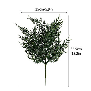 HYLYING 10 PCS Artificial Pine Branches Faux Cedar Sprigs with Pinecones Branch Fake Greenery Pine Picks for Christmas Holiday Winter Home Garden Decor, A5