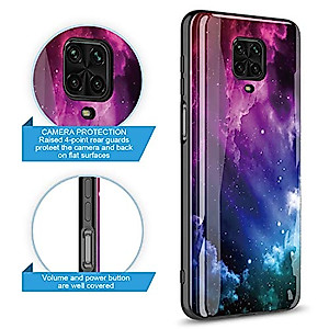 GORGCASE for Redmi Note 9S Case, Xiaomi Redmi Note 9 Pro/Note 9 Pro Max, Slim Fashion Graphic IMD Design Anti-Scratch Armor Cute Teen Man Girls Women Drop Protective Cover Marble RED Black