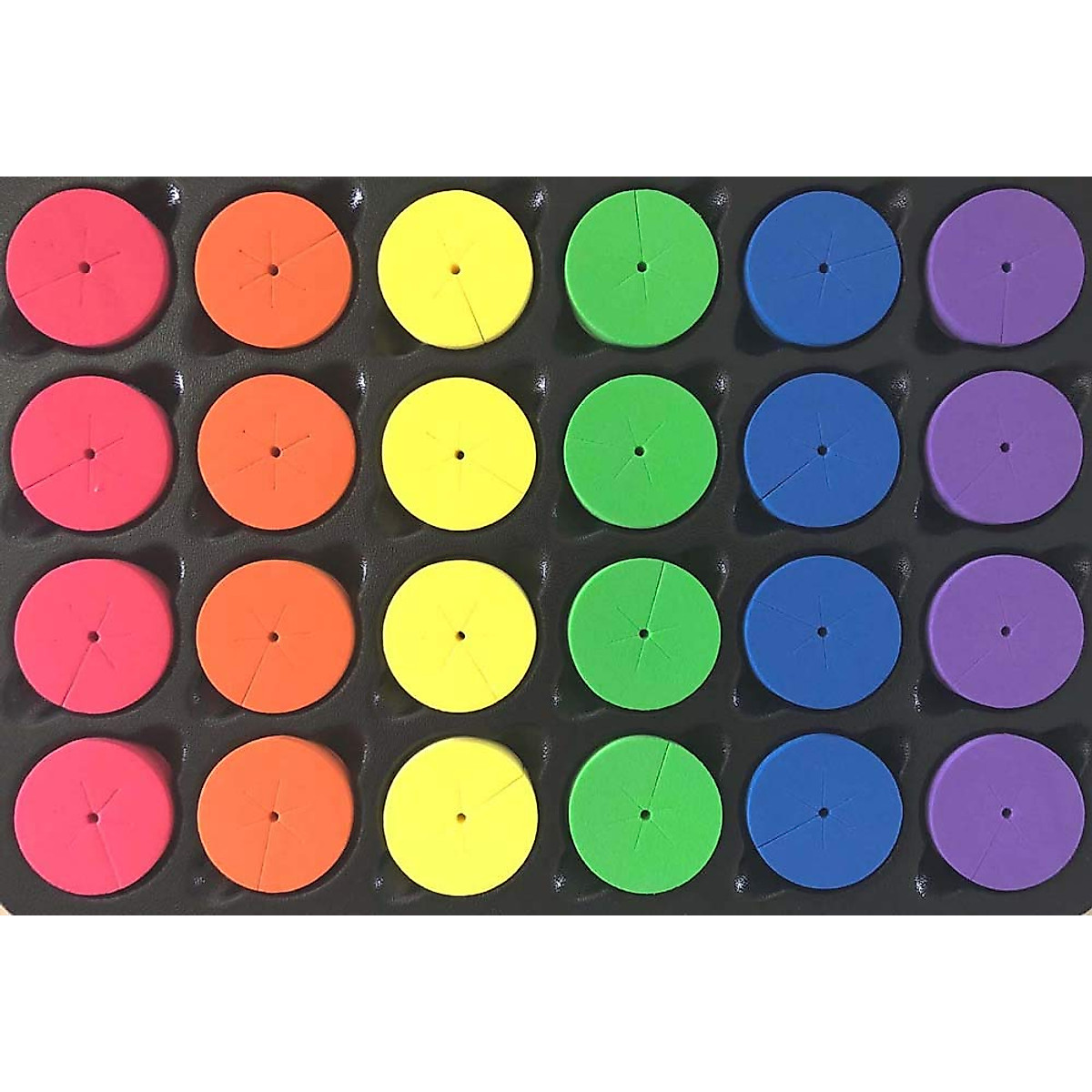 Cloning Collars 2 Inch, 2 Neoprene Inserts for Net Pots and Cloning Machines, Color-Mixed (192 Pack)