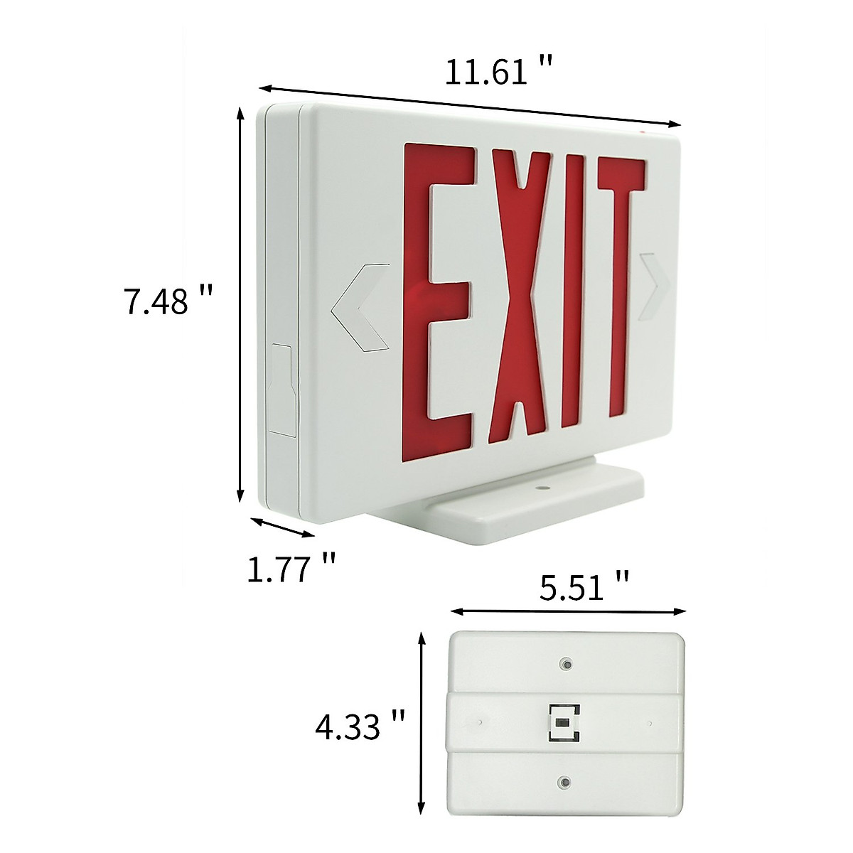 Ainfox 2 Pack LED Exit Sign Emergency Wall Light, Back -up Letter Cover (red/2pack)