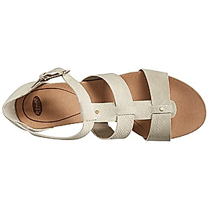 Dr. Scholl's Shoes womens Barton Wedge Sandal, Grey Snake, 8 US