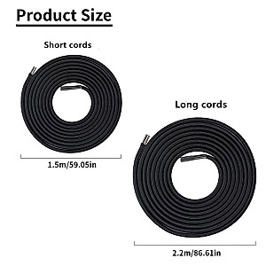 Zero Gravity Chair Replacement Cord Laces, Repair Cord Elastic for Zero Gravity Chair Recliners Chair Lawn Chair Elastic Replacement Cords Kit for Lounge Chair, Bungee Beach Chair (8 Cords)