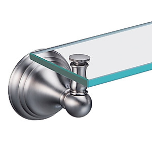 Gatco 4366 Charlotte Glass Shelf, Satin Nickel