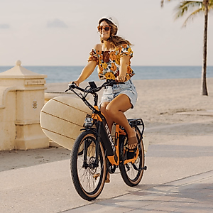 Heybike Cityrun Electric Bike, 1000W Motor Peak City Cruiser Ebike, 48V 15Ah(720Wh) Battery, 60 Miles, Step-Thru Electric Bicycle with APP Control, 3H Fast Charging, Commuter Electric Bike for Adults