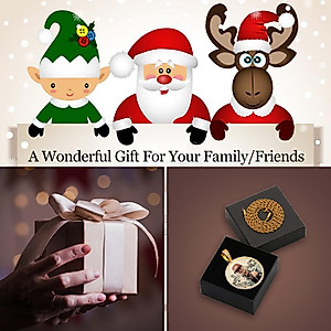 YIMERAIRE Custom Photo Necklace Personalized Picture Frame Necklace Blank Pendant for Women Round Memory Pendant Necklace with Rope Chain Hip Hop Jewelry for Men