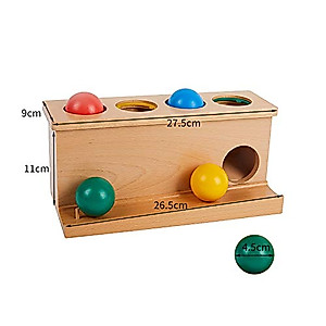 Adena Montessori Baby Push Object Permanence Ball Push Toy for 1 Year Toddler 2 Year Old