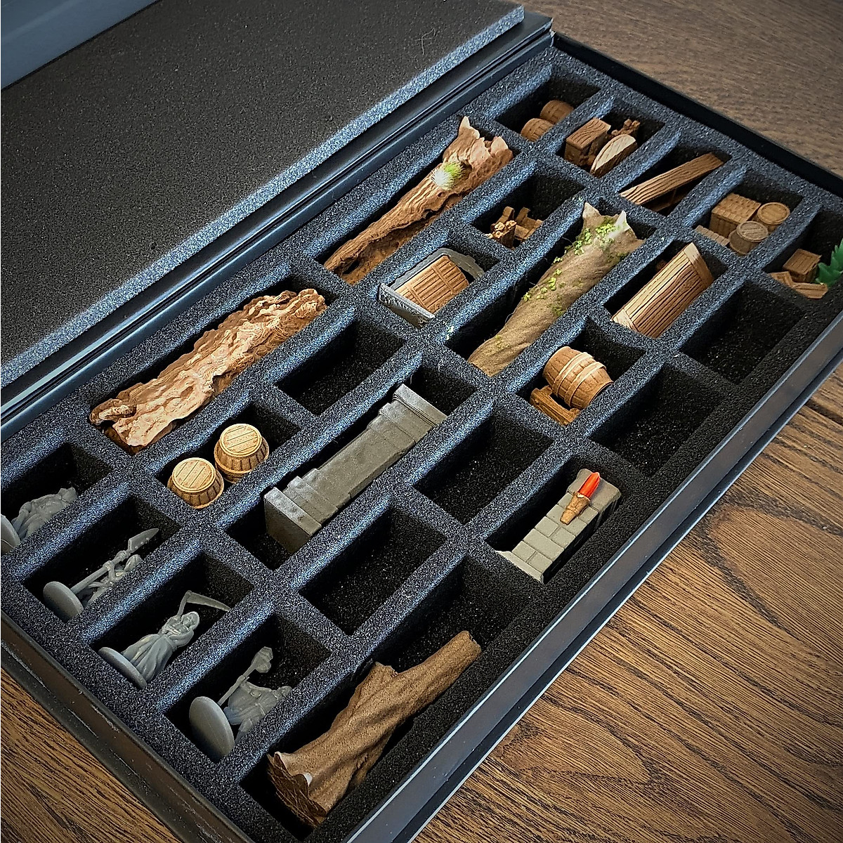 Extruded Gaming Tabletop Miniature Storage and Travel Case