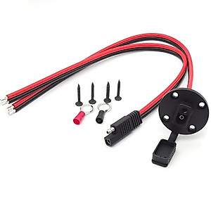 15.8inch 10AWG Power Socket Sidewall Port + 15.8inch 10AWG SAE Extension Cable